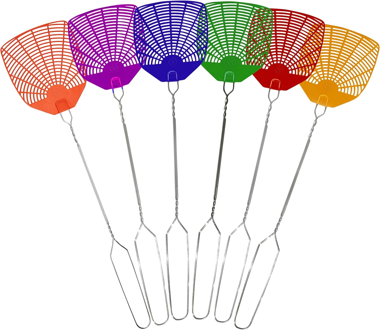Bug & Fly Swatter 6-Pack – Braided Metal Handle 6 Pack Fly Swatters ...