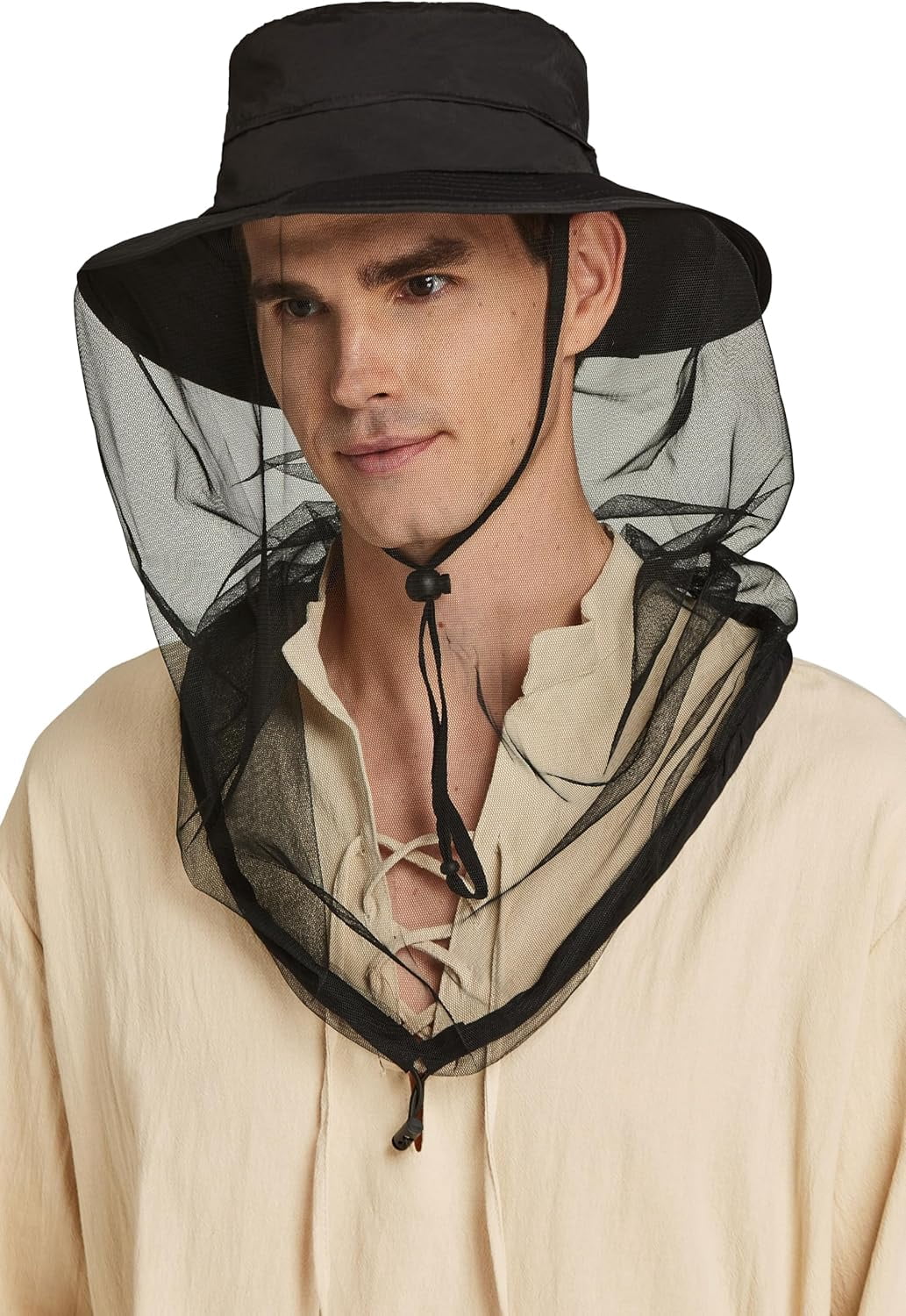 Bug Hat with Netting Safari Mesh Hats Sun Protection Fishing Hat ...