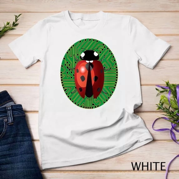 Bug Hunter Ladybug Beetle On Motherboard Software Qa Tester T-Shirt ...