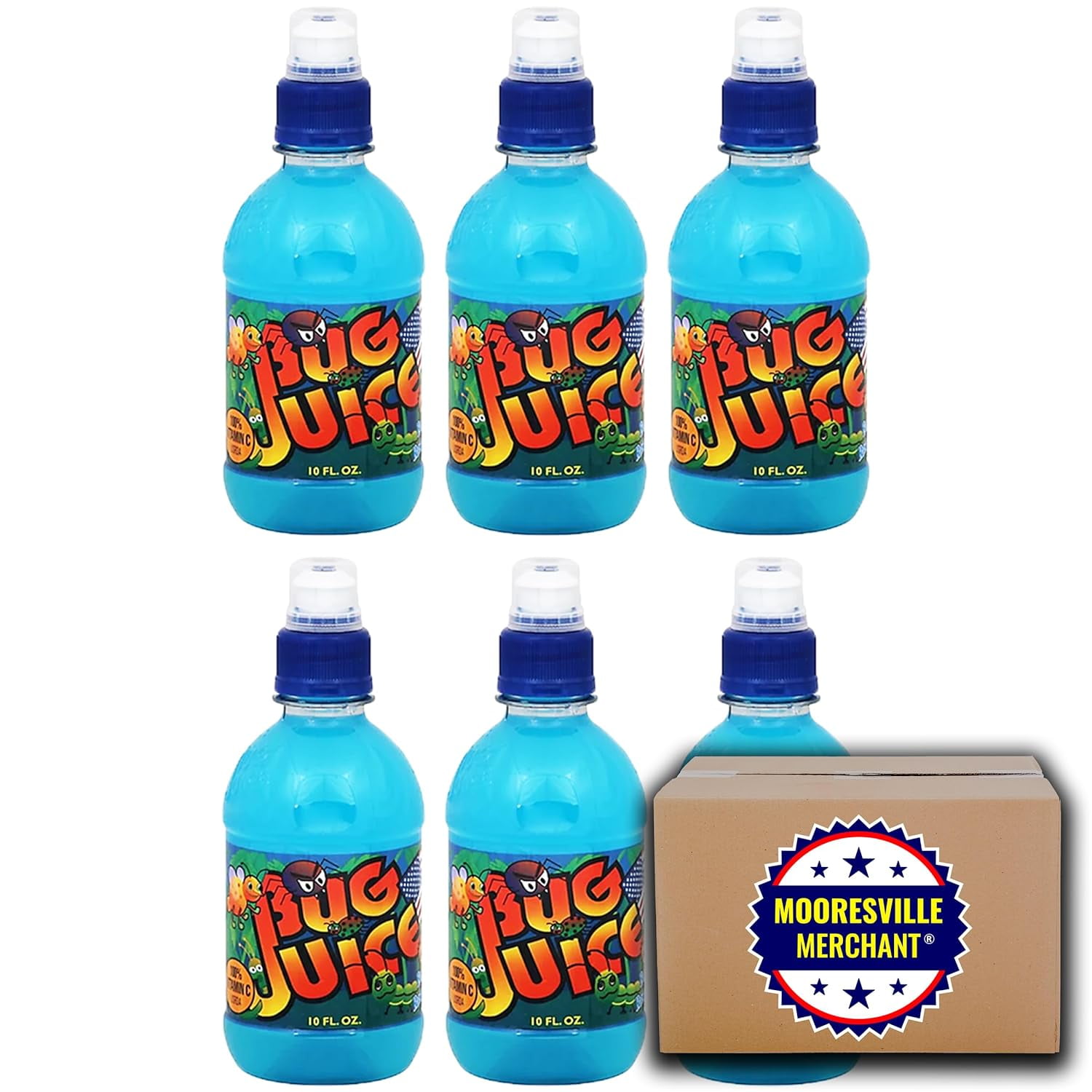 Bug Juice Berry Raspberry Fruit Flavored Beverage, 10 Fl Oz, 6 Plastic ...