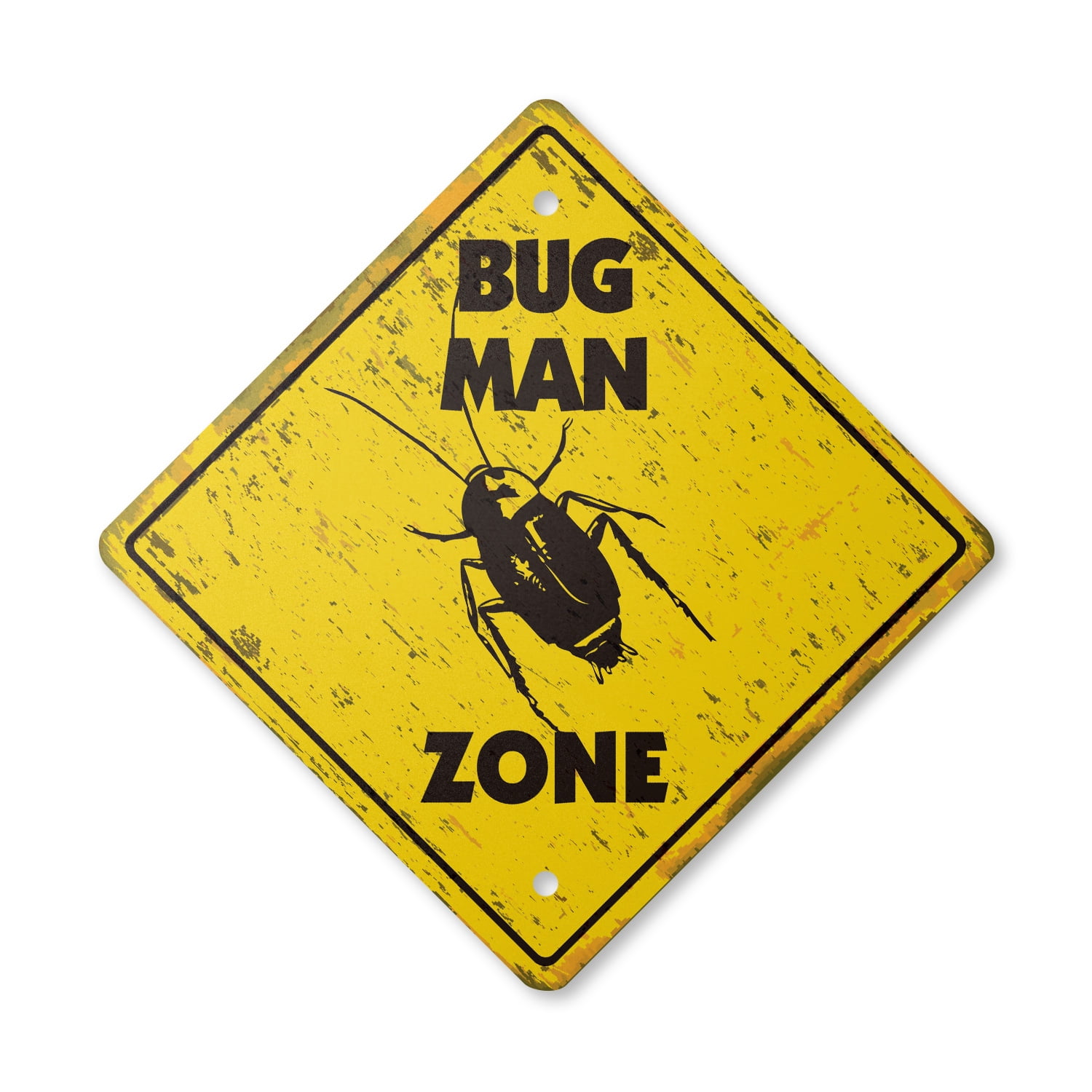 Bug Man Vintage Crossing Sign Zone Xing | Indoor/Outdoor Plastic | 14 ...
