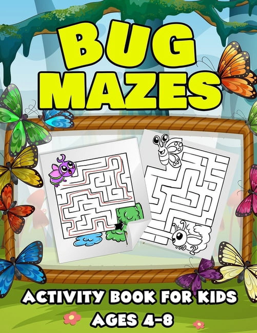 Bug Mazes Activity Book for Kids Ages 4-8 : A BIG Early Learning Brain ...