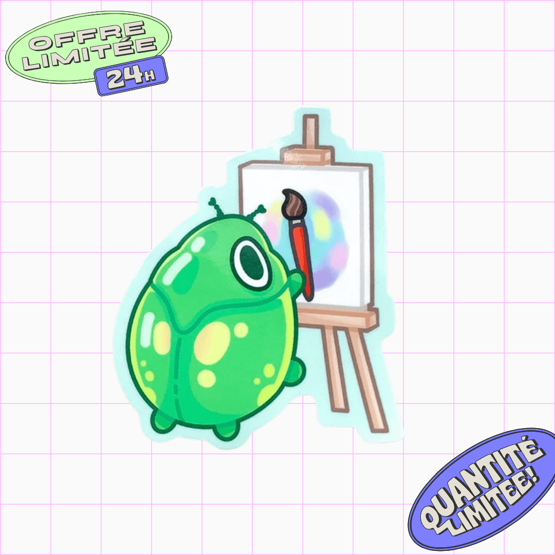 Bug Painter Sticker | Cute Isopod Beetles Design | Nature Insects ...