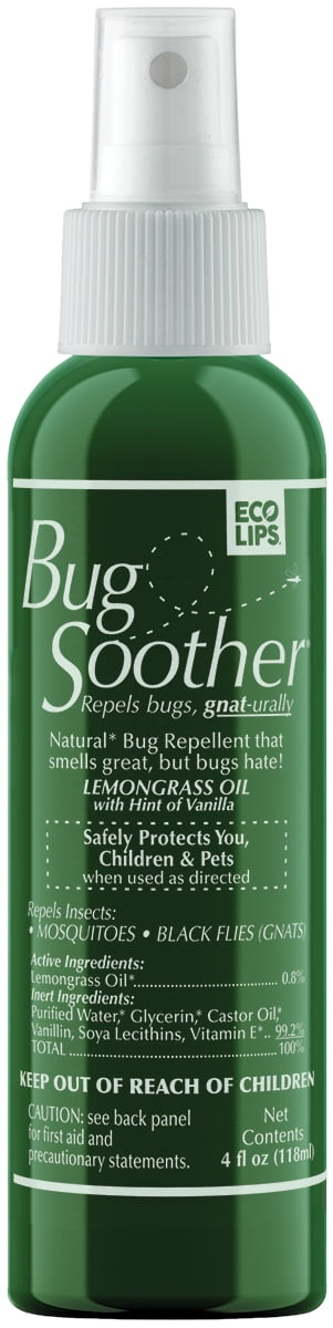 Bug Soother Natural DEET-Free Mosquito Repellent for Kids & Family, 4oz ...