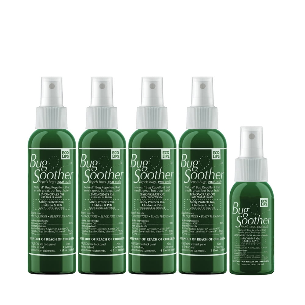 Bug Soother Spray (4, 2 oz Bottles) - Natural Gnat & Mosquito Repellent ...
