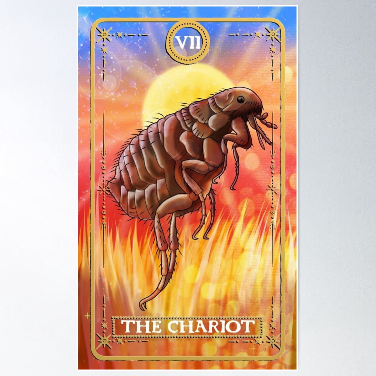 Bug Tarot - The Chariot Poster Wall Art, Modern Wall Decor For Living ...