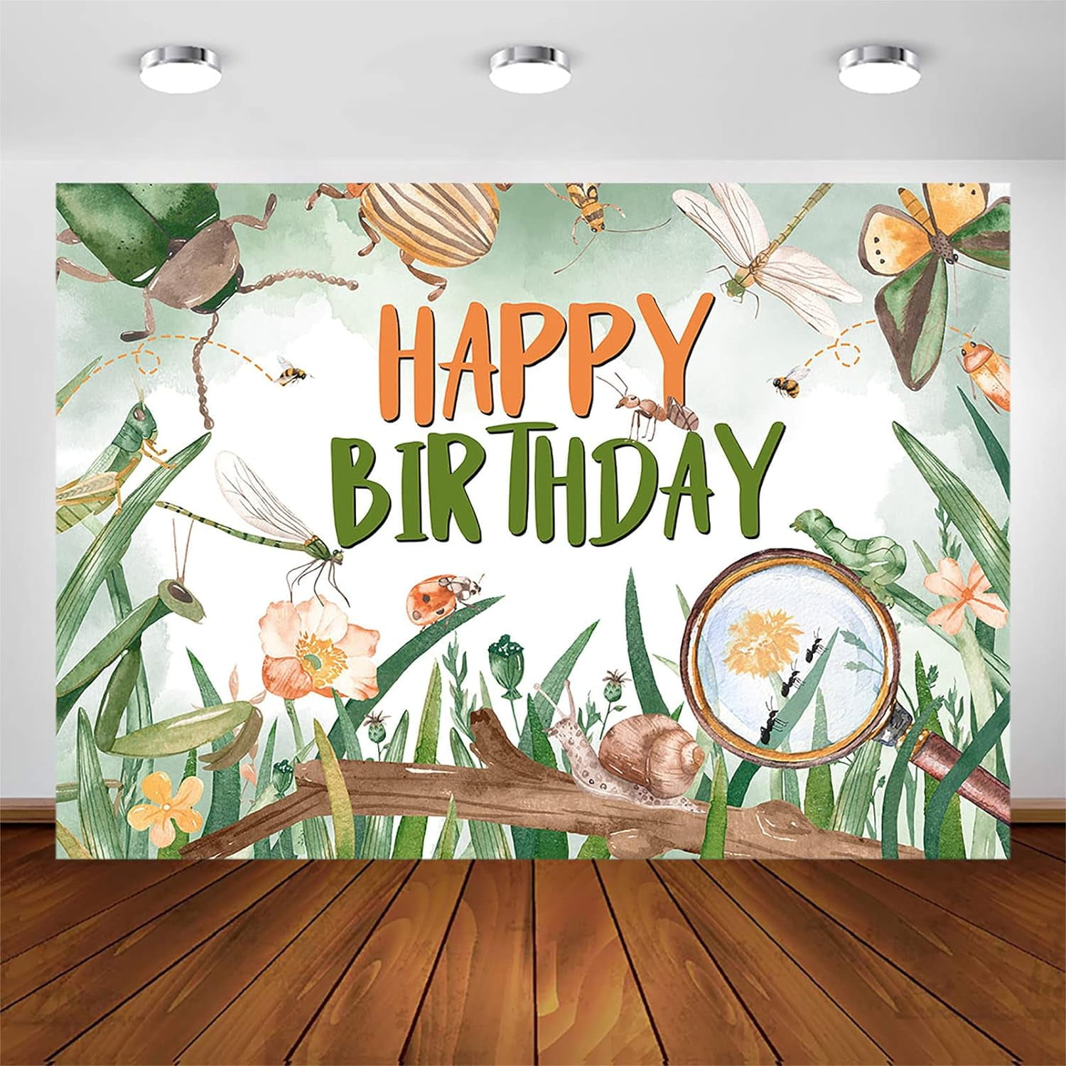 Bug Themed Birthday Backdrop Inserts Theme Birthday Party Decorations ...