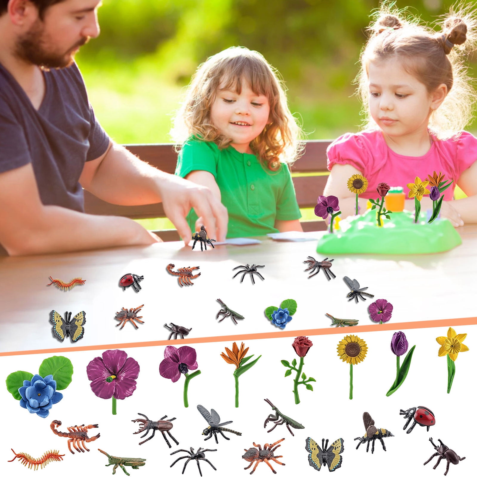 Bug Toys Figurines 6PCS Insect Animal Figures for Kids Toddlers ...
