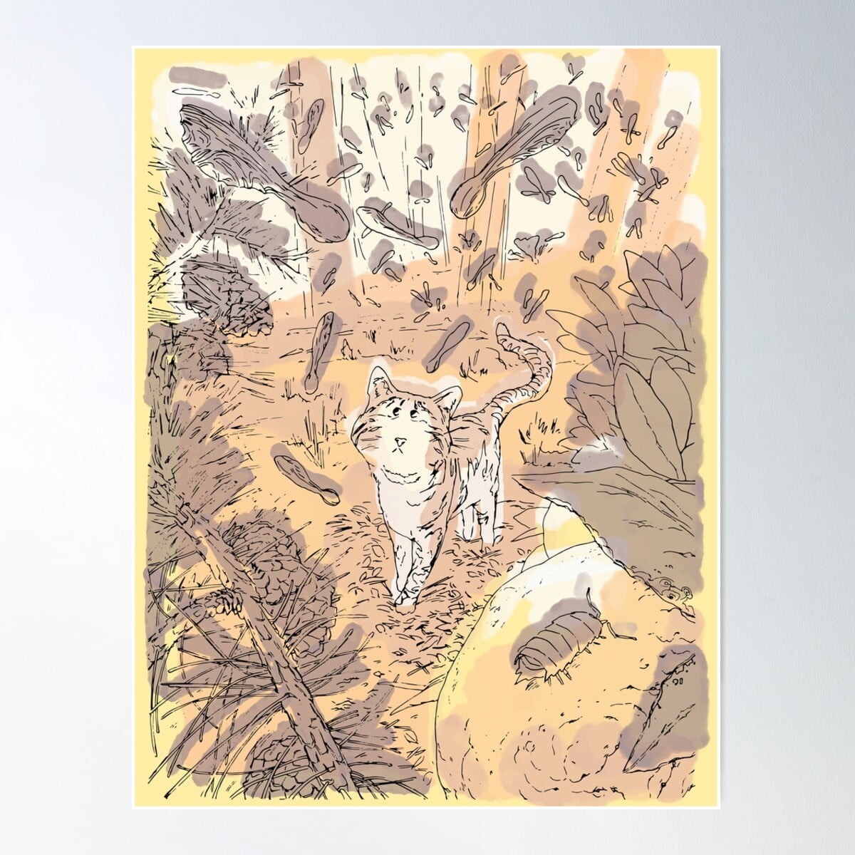 Bug Walks Poster Wall Art, Modern Wall Decor For Living Room Bedroom ...