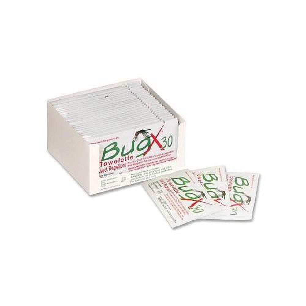 Bug X Insect Repellent Towelette, Comes in Foil Pack, 25 per Box ...