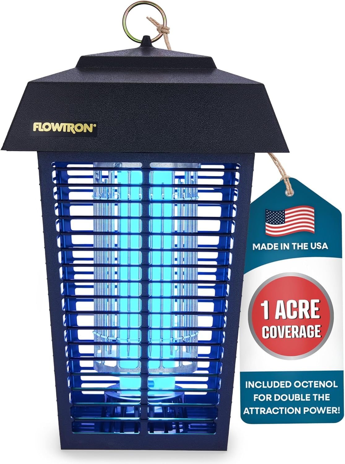 Bug Zapper, 1 Acre of Outdoor Coverage with Powerful 40W Bulb & 5600V ...