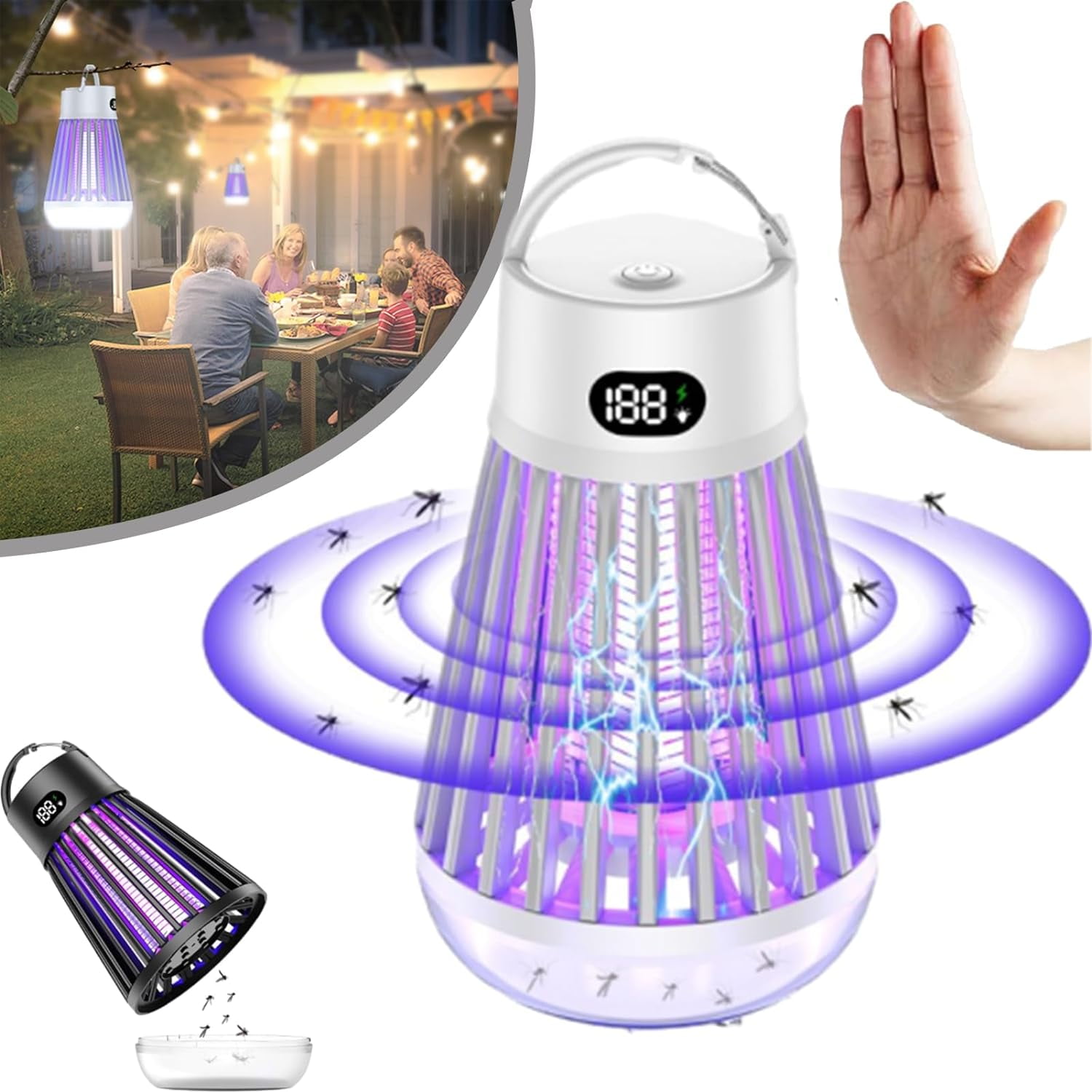 Bug Zapper 2.0, 2024 New 2000V Generation Mute Pro Summer Multifunction ...