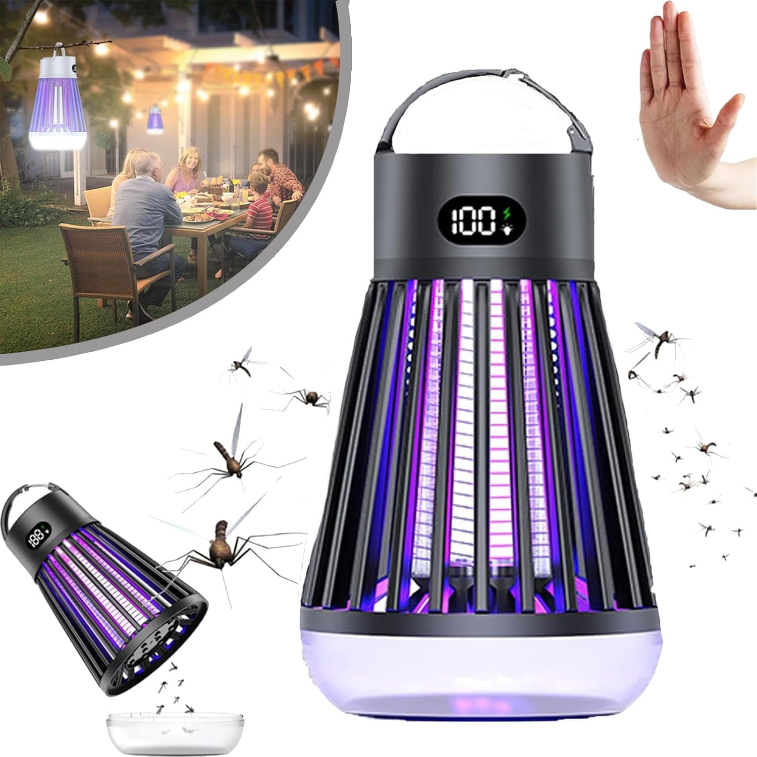 Bug Zapper 2.0, 2024 New 2000V Generation Mute Pro Summer Multifunction ...