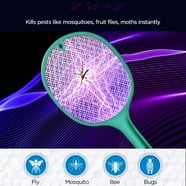 (2 Pack) Handheld Electric Bug Zapper Battery Powered Racket Assorted ...