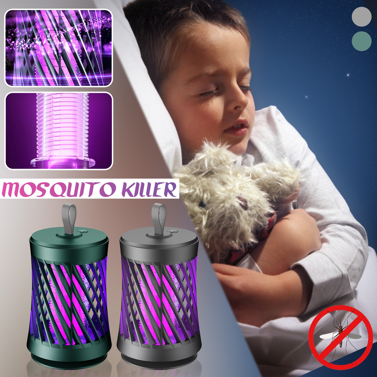 Bug Zapper Indoor & Outdoor Electric Mosquito & Fly Killer with LED ...