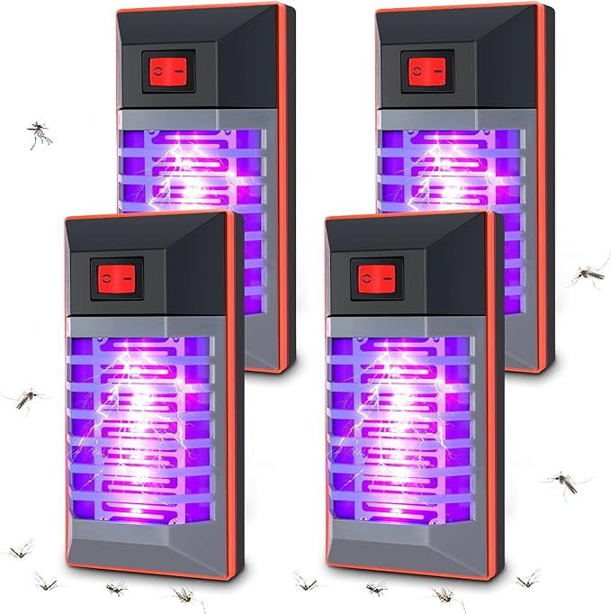 Bug Zapper Indoor 4 pcs Mosquito Repellent Plug-in Fly Zapper Bug ...