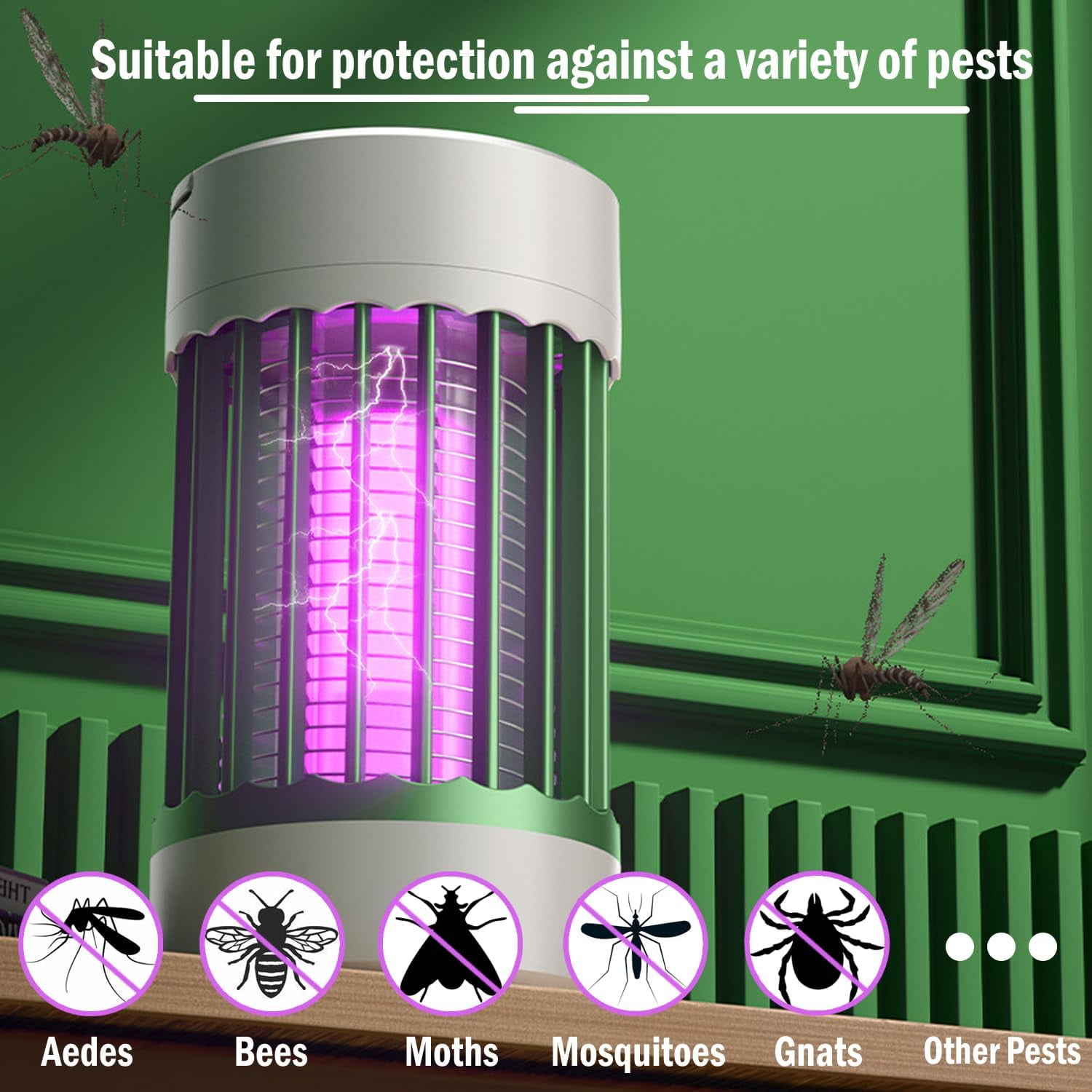 Bug Zapper Indoor & Outdoor, Electric Mosquito Zapper Killer Fly Traps ...