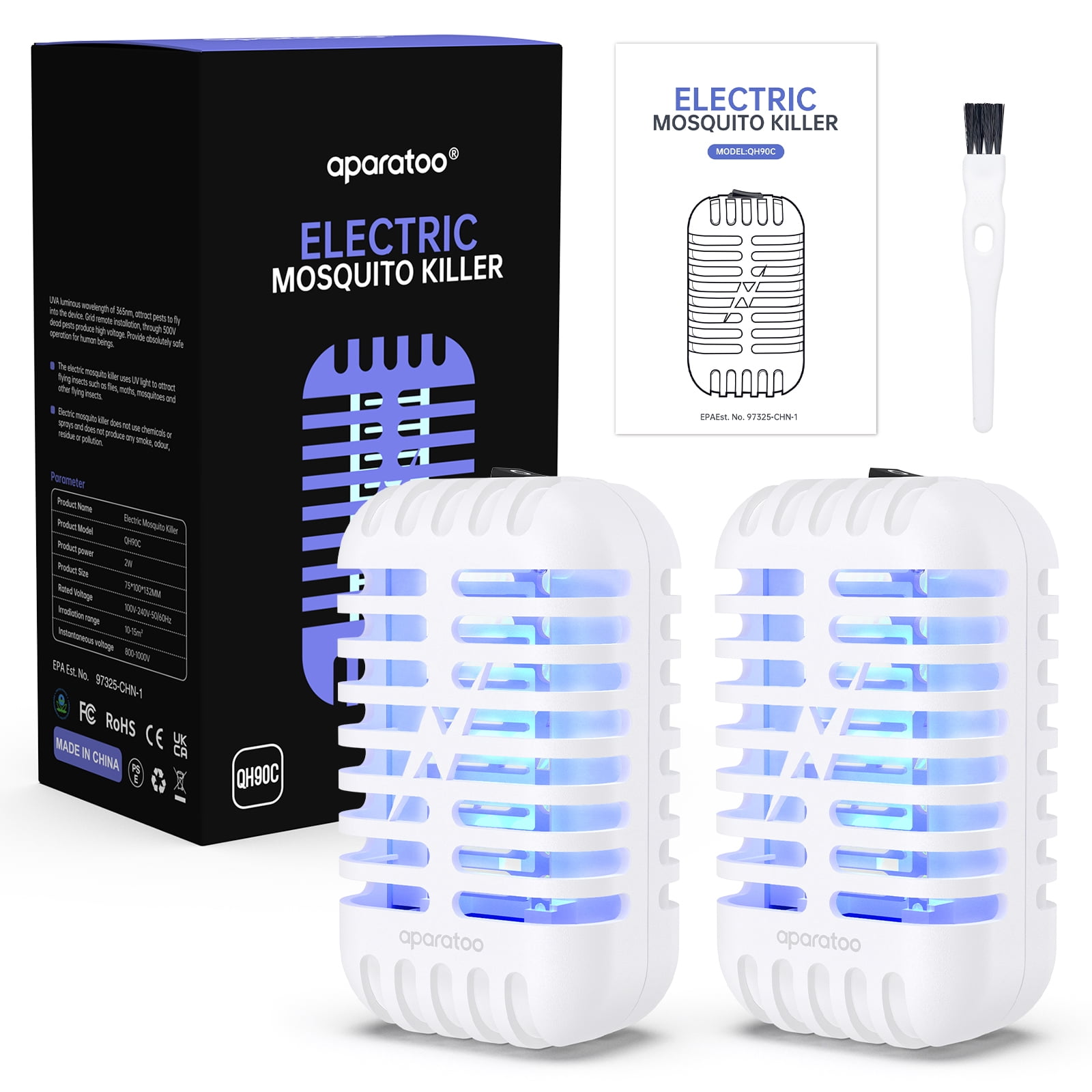 Bug Zapper Indoor Plug in, Indoor Electric Plug-in Mosquito Zapper 2 ...