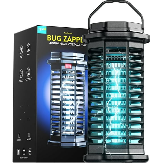 Bug Zapper Outdoor, 4200V Electric Mosquito Zapper Indoor, IPX4 ...