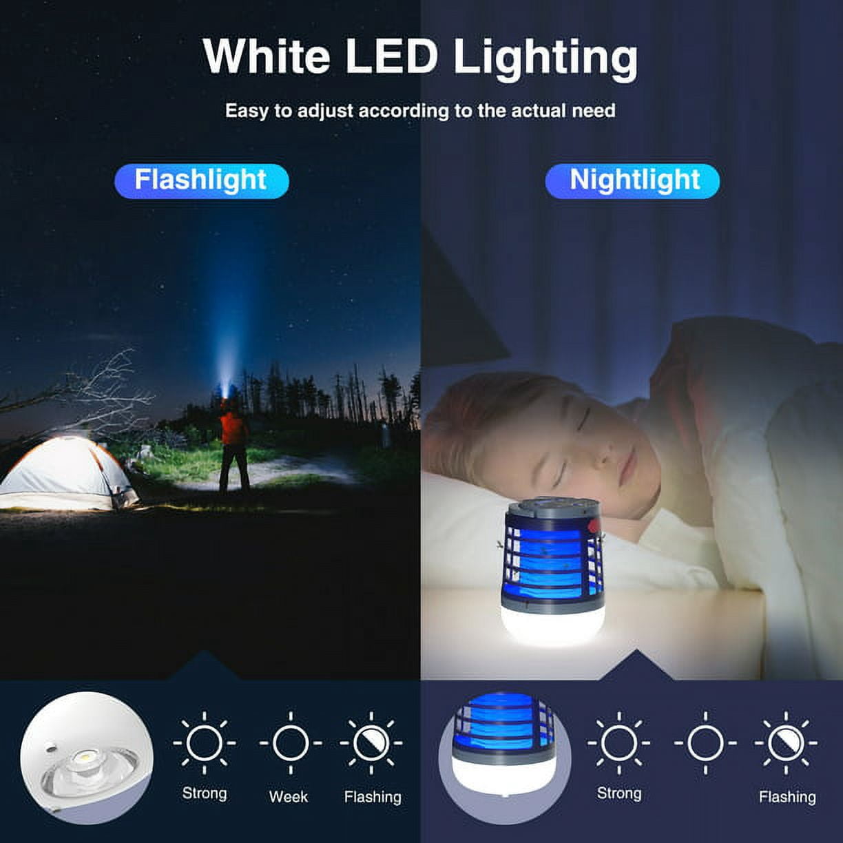 Bug Zapper Outdoor, Electric Mosquito Repellent 3000V High Powered Pest ...