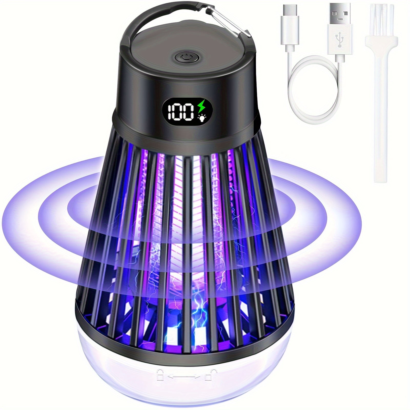Bug Zapper, Outdoor And Indoor Insect Killer - Rechargeable Mosquito ...