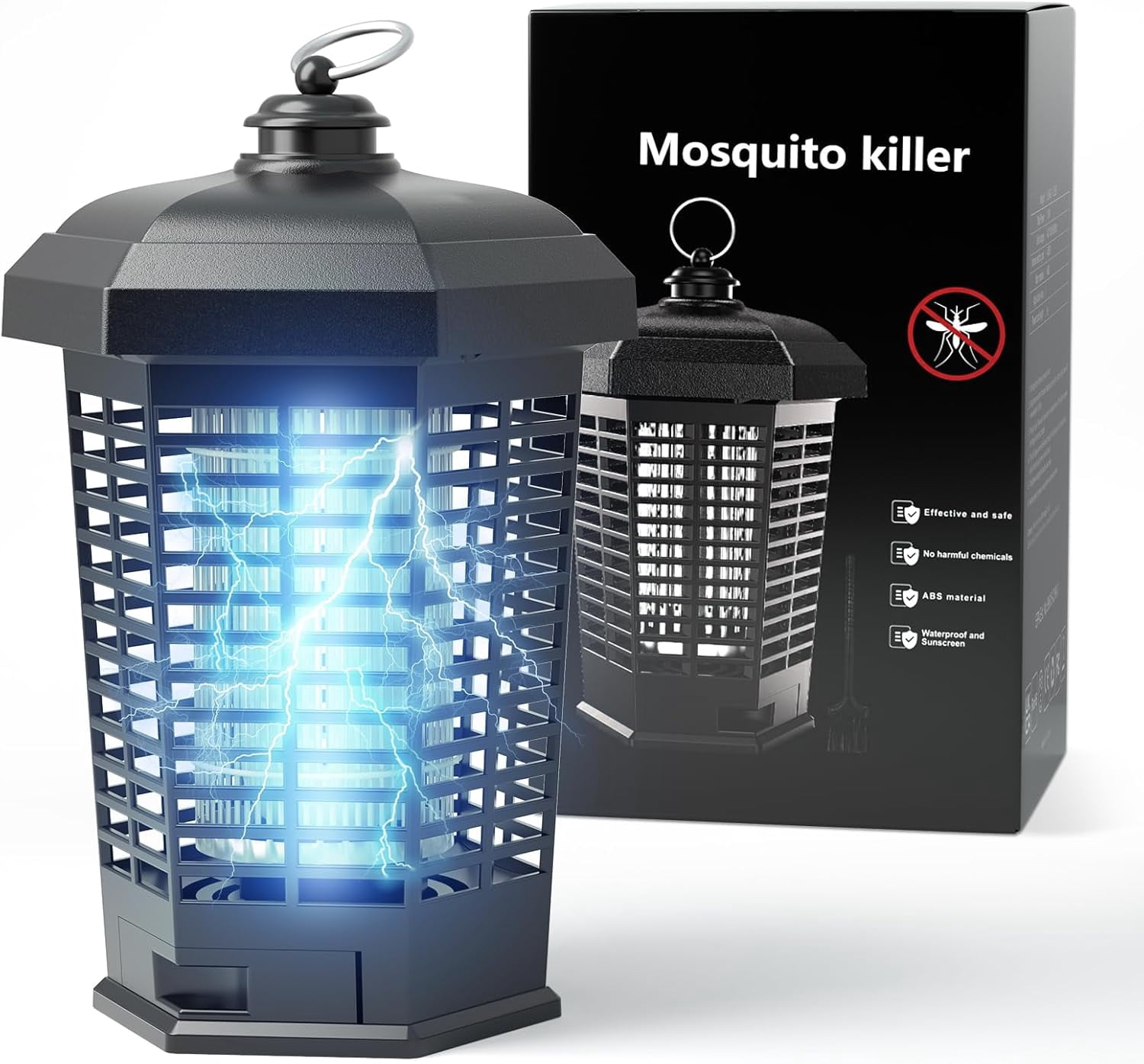 Bug Zapper Outdoor/Indoor Plug-in, 4200V High Voltage Electric Mosquito ...