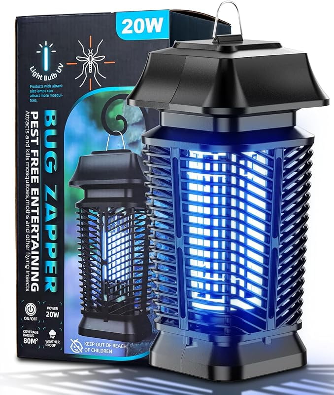 Bug Zapper Outdoor,Mosquito Zappers Indoor, Electric 4000V Fly Zapper ...