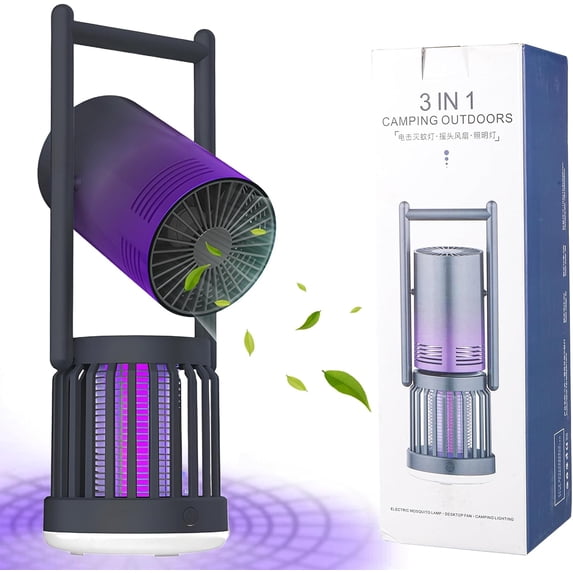 Bug Zapper Outdoor Rechargeable Mosquito Killer Lamp with Fan Electric ...