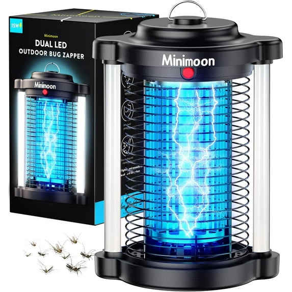 Bug Zapper Outdoor, Upgraded Mosquito Zapper with Dual LED Light, 4200V ...
