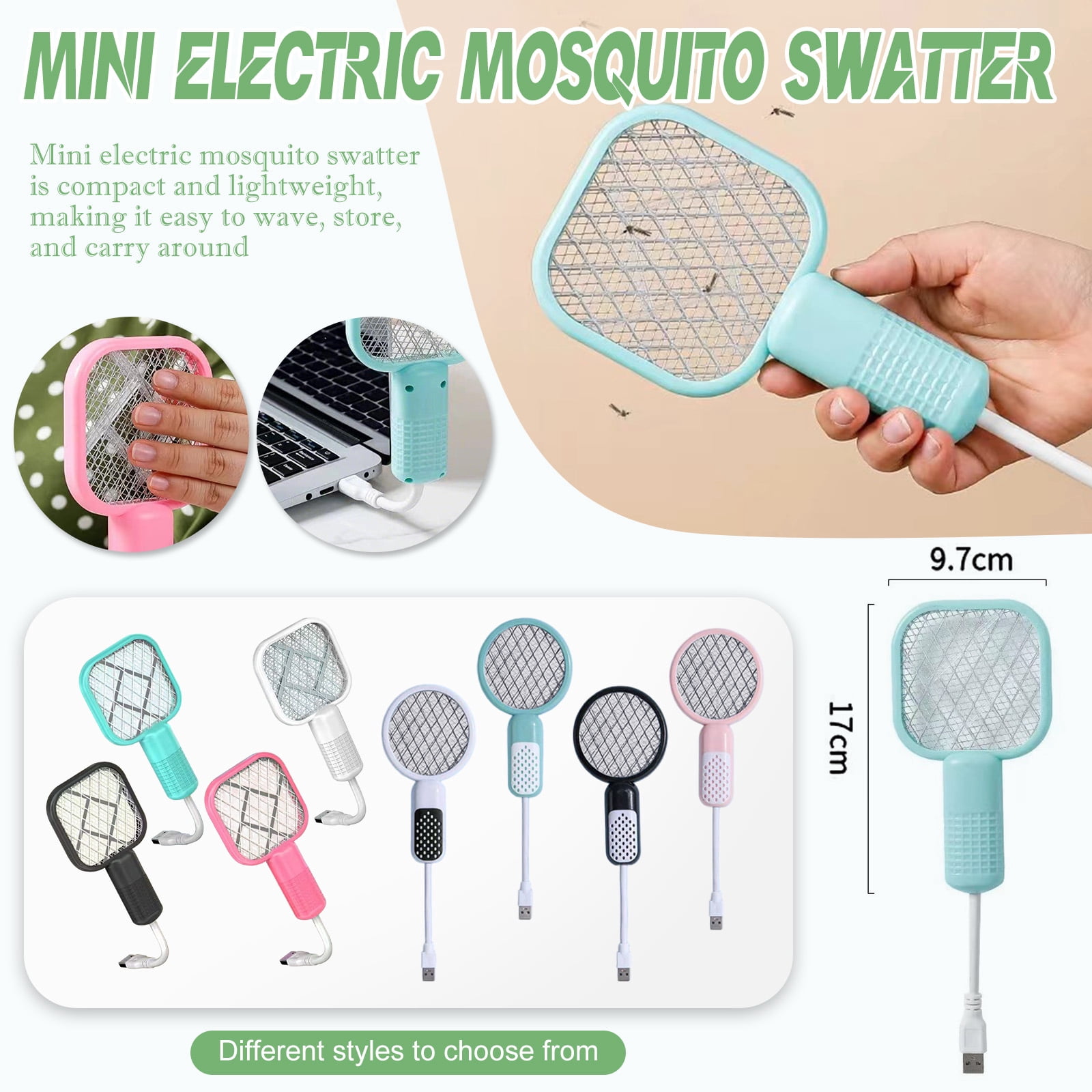 Bug Zapper Racket 2-In-1 Electric Swatter Racket Zapper ...