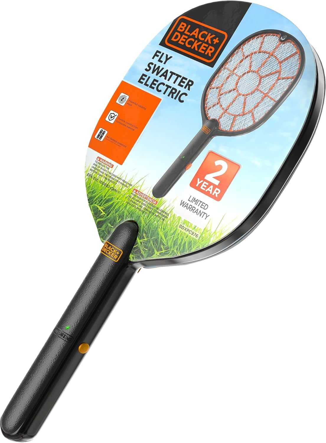 Bug Zapper Racket – Electric Fly Swatter for Gnats, Mosquitoes, & More ...