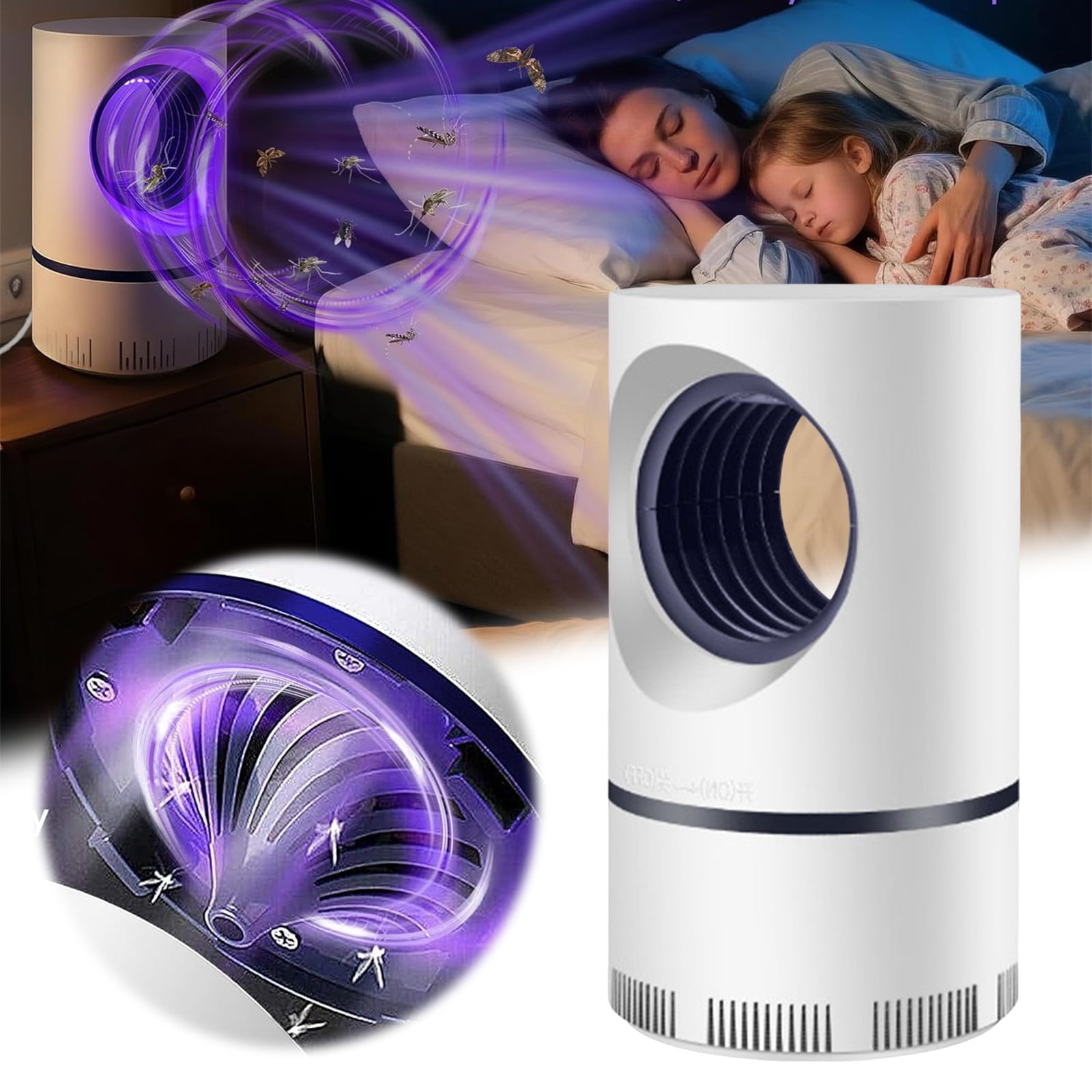 Bug Zappers Mosquito Zappers,Fruit Fly Traps for Indoors Fan Powered ...