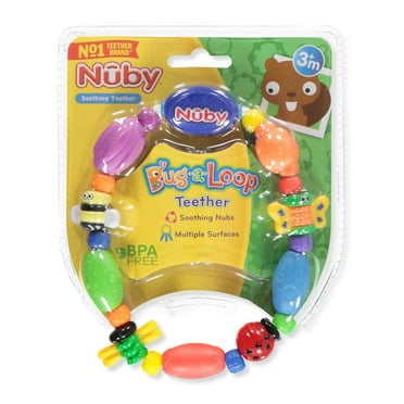 Nuby 100% Silicone Fruit Teether, Apple, 3M+ - Walmart.com