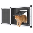 Bug-proof Screen Cat Door For Window 32"-37" Adjustable Width 1-mintall ...