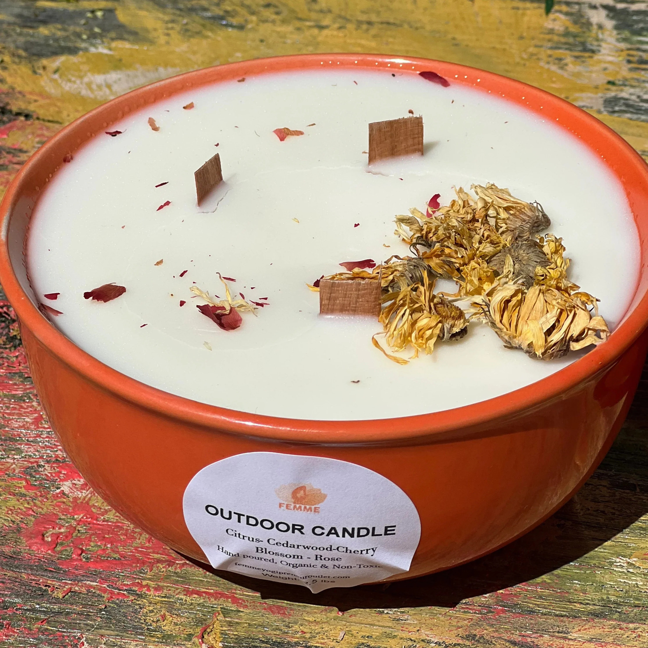 Bug repellent Candle for Summer - Citrus - Cedarwood - Walmart.com