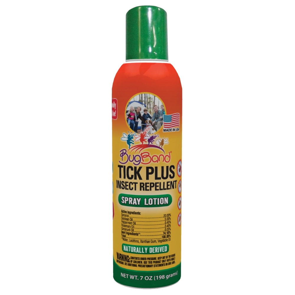 BugBand 88617 Tick Plus DEET-Free Spray Lotion - 7 oz. - Walmart.com