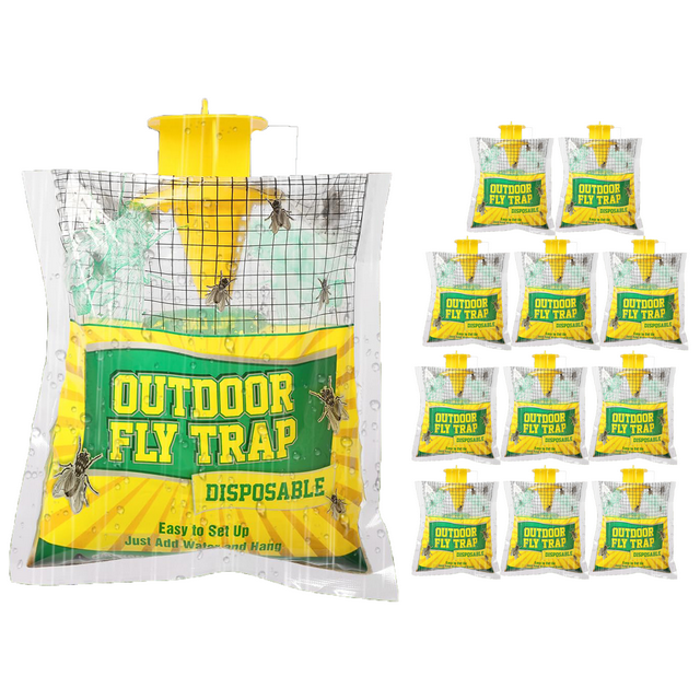 BugBust Fly Traps Outdoor, Fly Catchers Outdoor, Disposable Hanging Fly ...