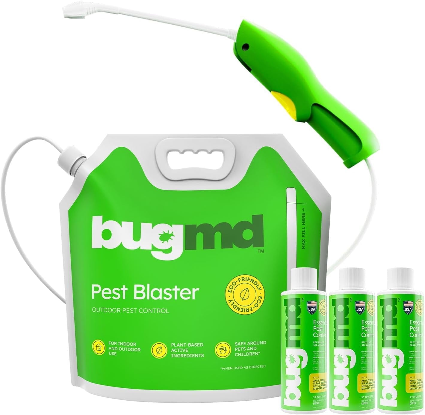 bugmd Blaster Kit, Pest Control Essential Oil Spray, Ant Killer, Roach Spray, Flea Killer for ...