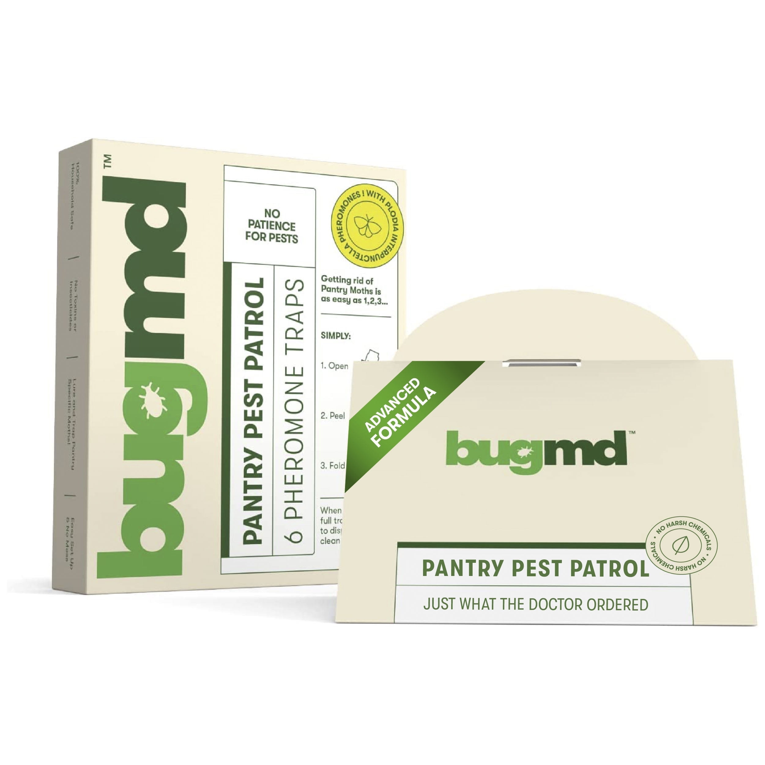 bugmd Pantry Moth Traps, 6 Count, Pheromone Adhesive, Moth Catchers for ...