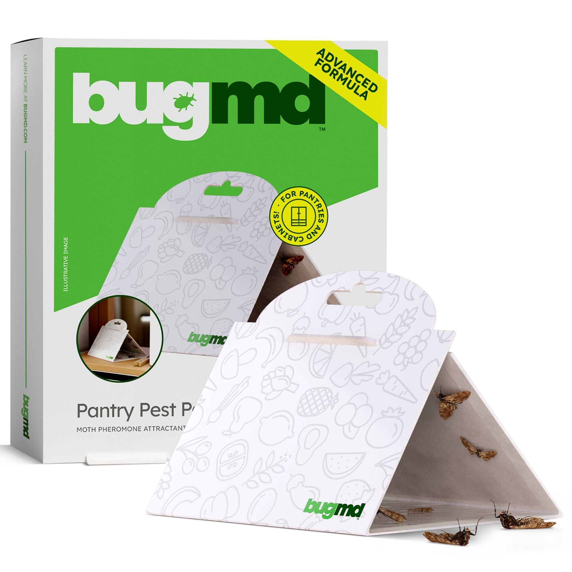 bugmd Pantry Moth Traps, 6 Count, White, Indoor Pest Control, Pheromone ...