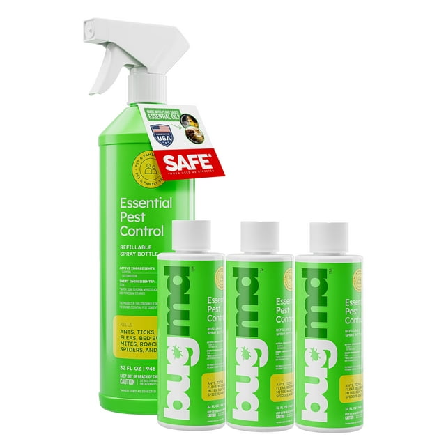 BugMD Pest Control Essential Oil Concentrate 4oz (3 Units)+ 32oz Spray ...
