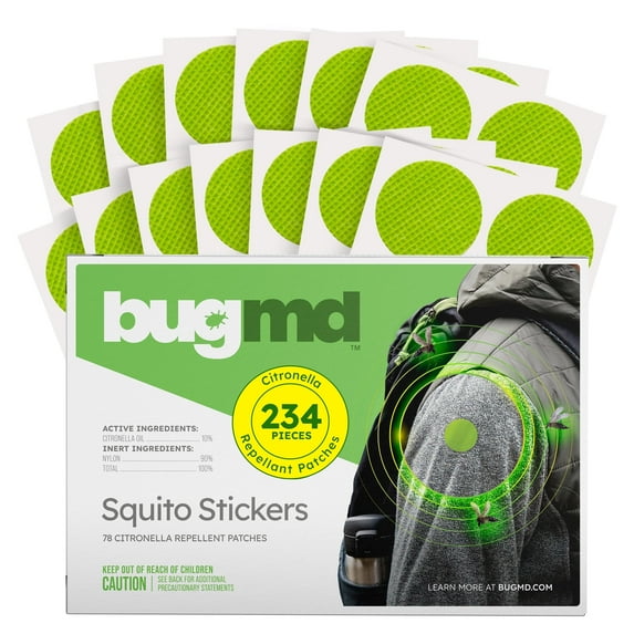 bugmd Squito Stickers Mosquito Repellent, Citronella Patches, 234 Count ...