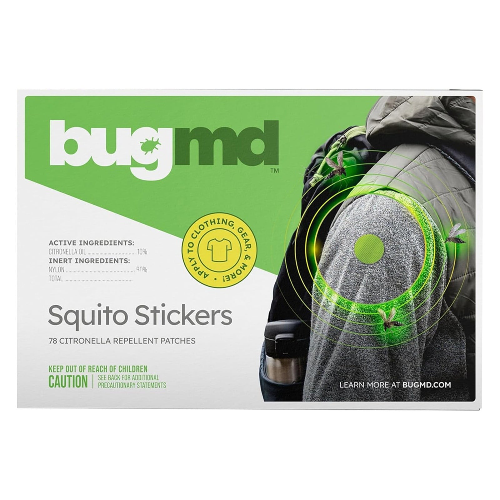 BugMD Squito Stickers Mosquito Repellent Patch Stickers for Adults (78 ...