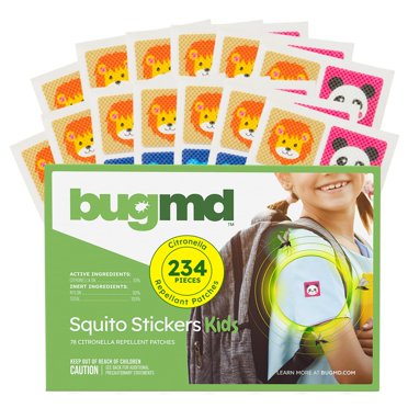 BugMD Squito Stickers Mosquito Repellent Patch Stickers for Adults (234 ...
