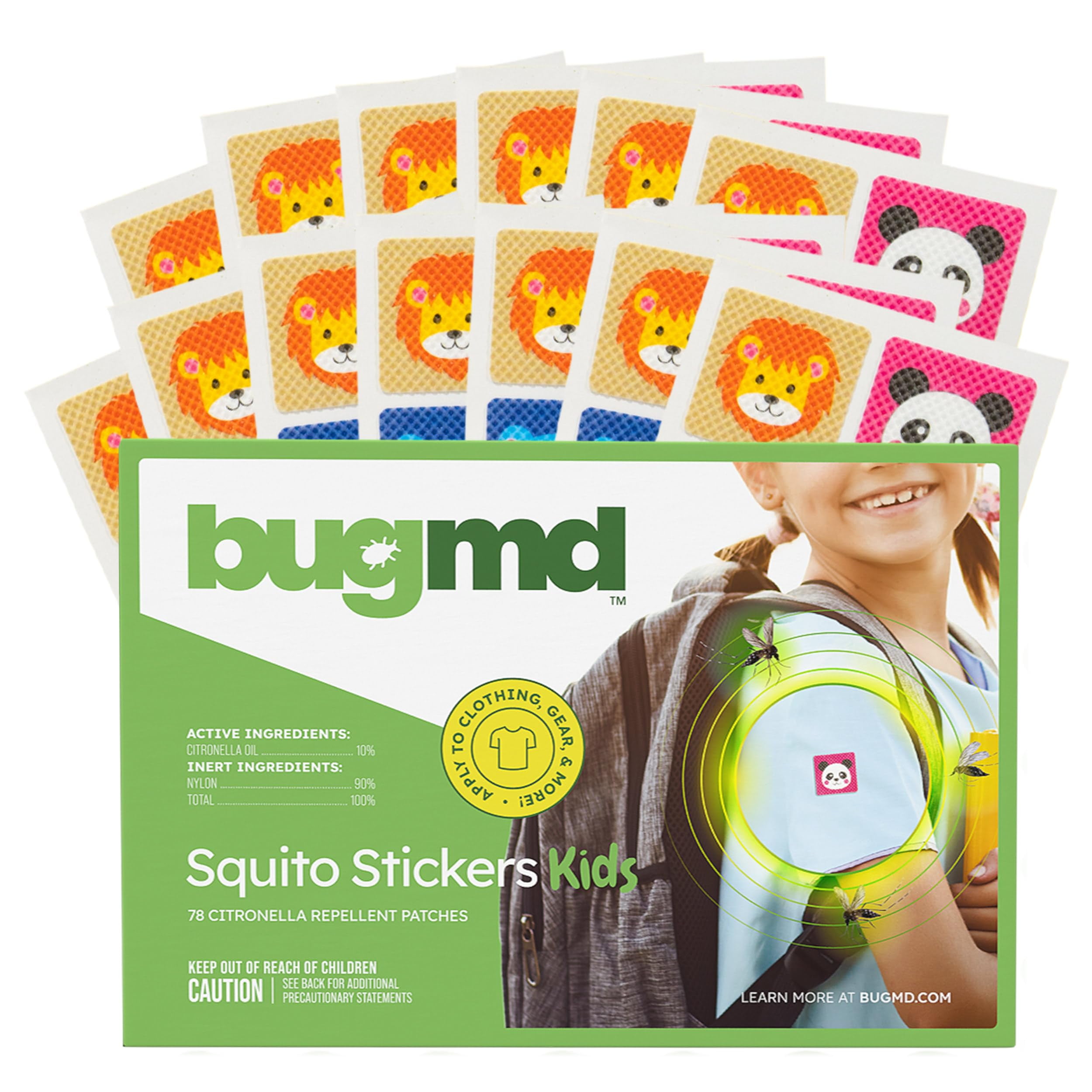 BugMD Squito Stickers Mosquito Repellent Patch Stickers for Kids (78 ...