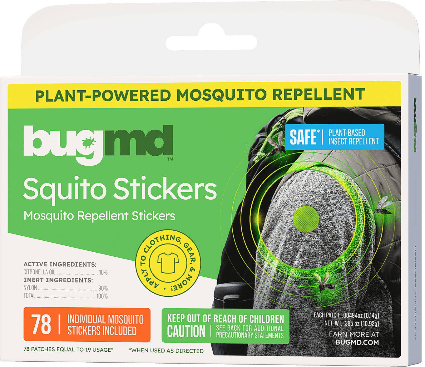 bugmd Mosquito Repellent Patches for Outdoor Protection Safe Citronella ...