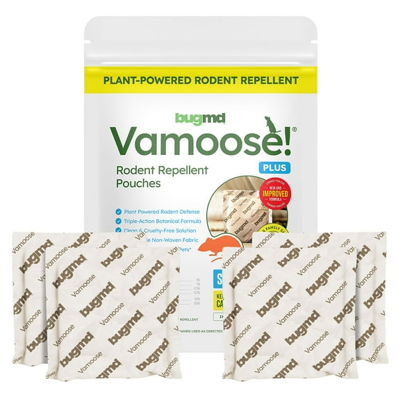 BugMD Vamoose Plus Peppermint Oil Mouse Repellent Pouches | Natural ...
