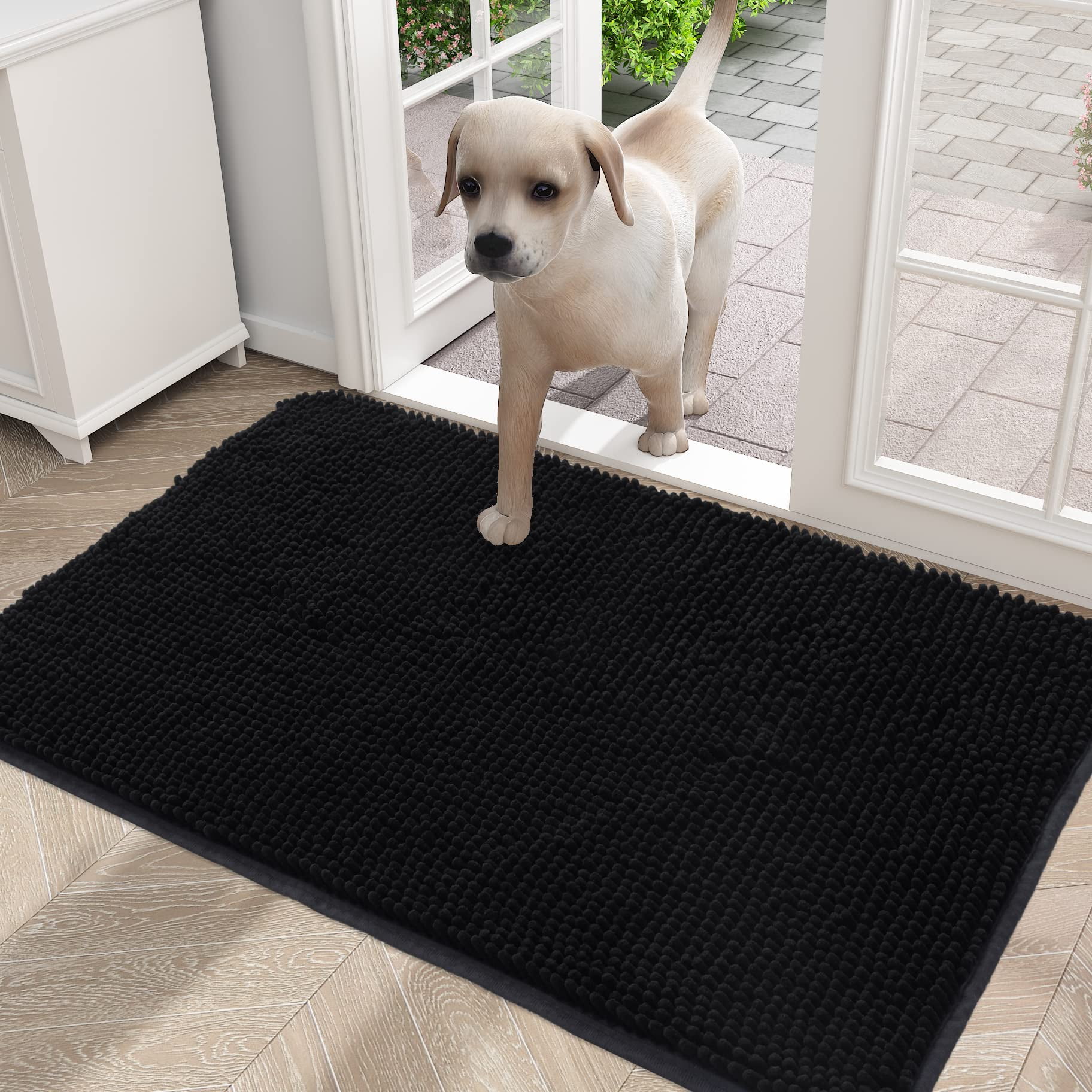 Buganda Dog Door Mats and Rugs, Washable Mat for Dog Paws, Absorbs ...