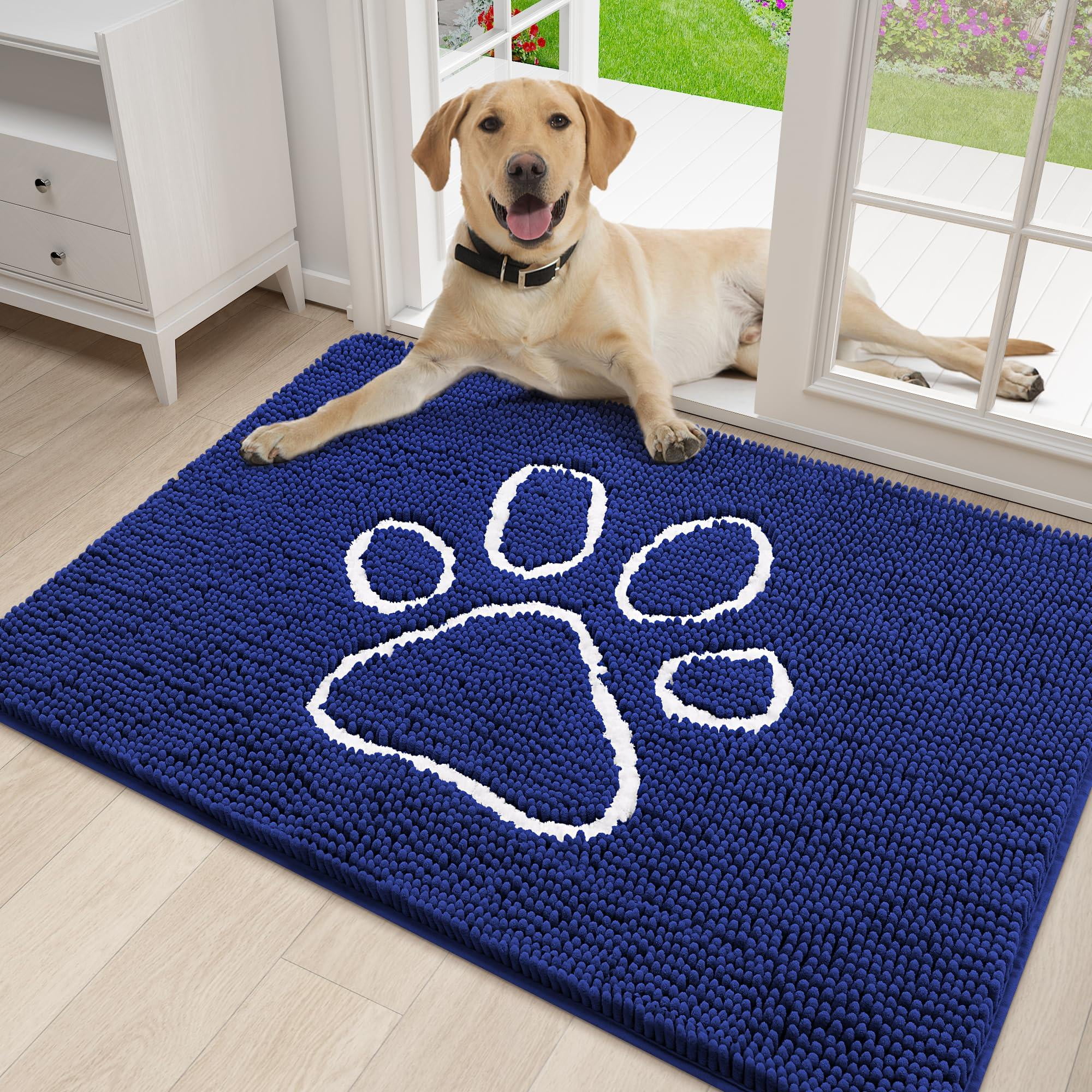 Buganda Dog Door Mats for Muddy Paws, Washable Dirt Trapper Front Door ...