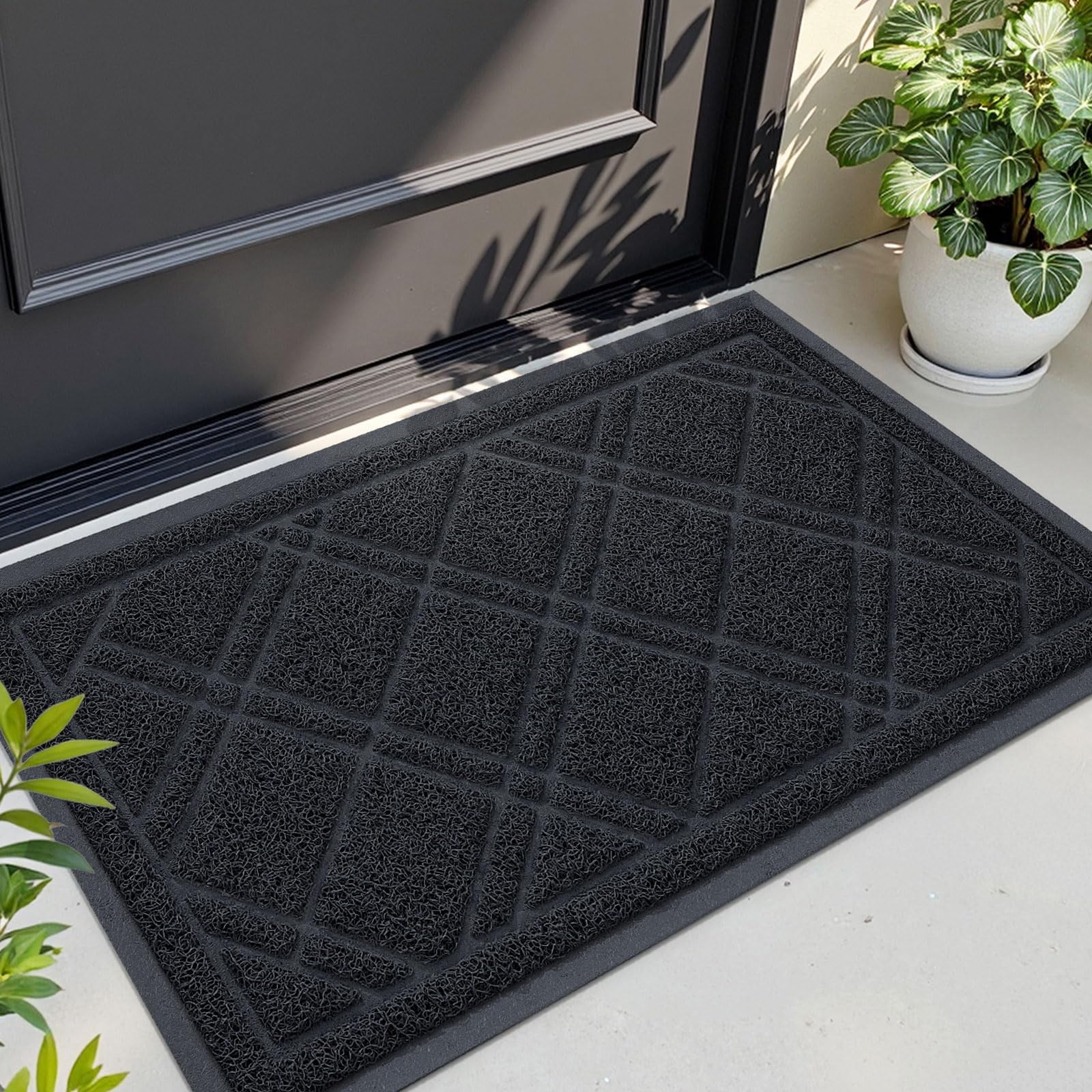 Buganda Door Mat Outside, Heavy Duty Dirt Trapper Doormat, Non Slip Low ...